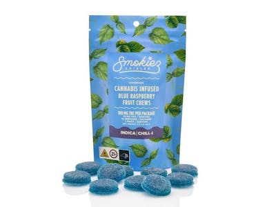 Buy Smokiez Edibles Sweet Blue Raspberry | Indica Gummies 100mg Online ...